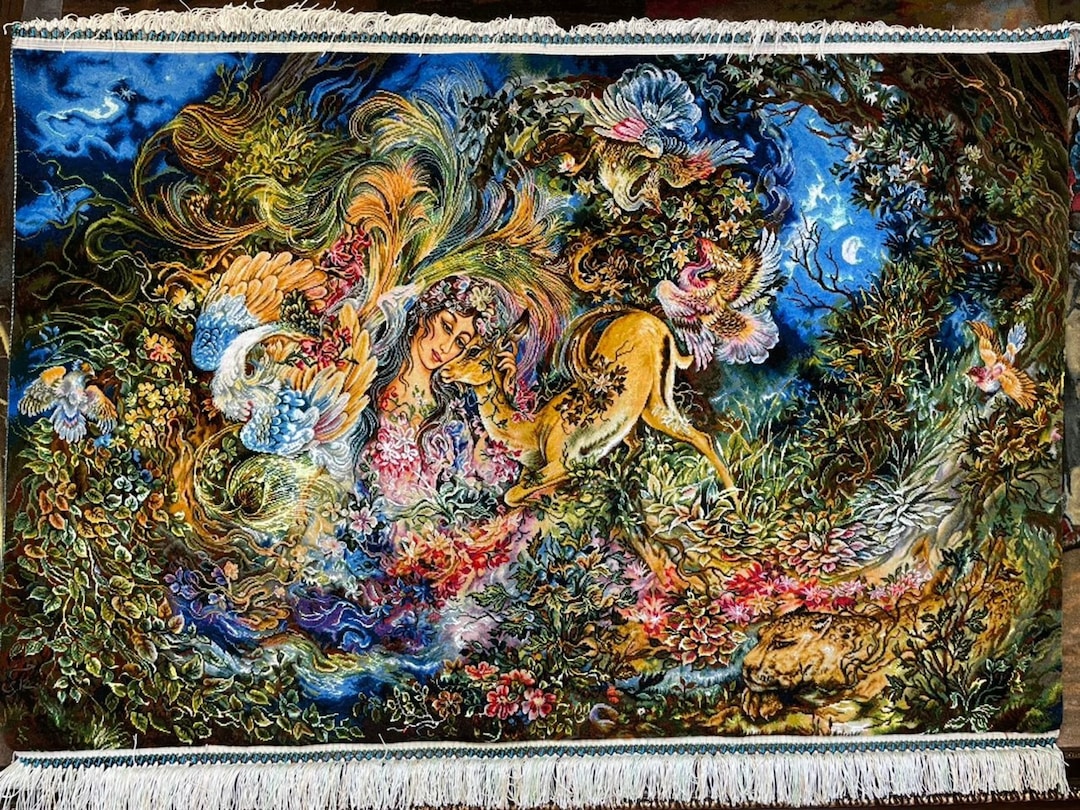 Handmade Woven Silk Rug, Renaissance Rug, Handmade Silk Rug ...