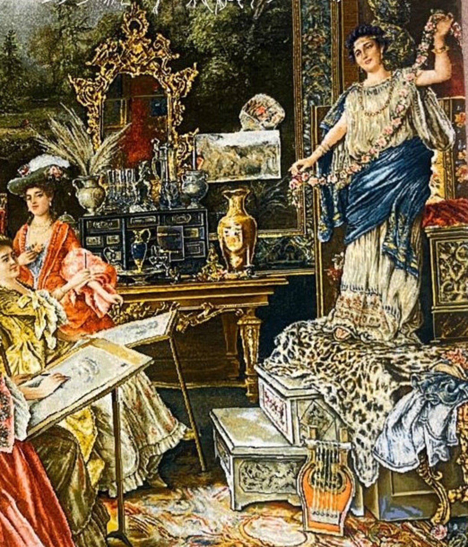 Vintage Italy Tapestry, Renaissance Rug, Handmade Silk Rug, Masterpiece ...