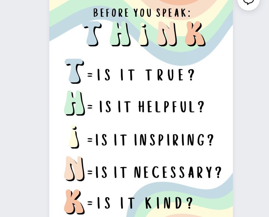 Rainbow Wave Posters | THINK Poster | BULLYING Poster | Rainbow Colors ...