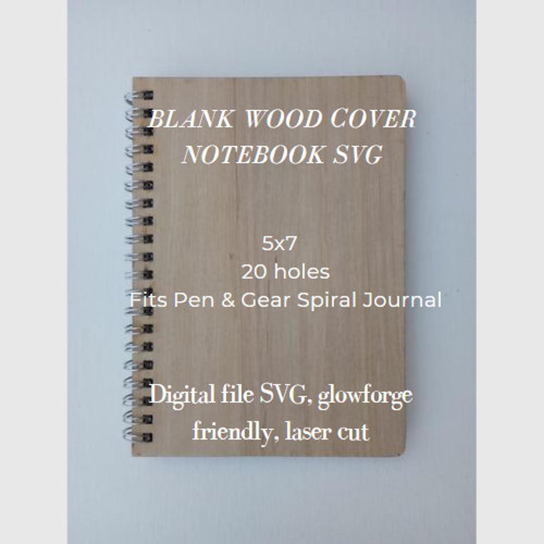 DIGITAL CUT FILE Blank Notebook Cover for Pen & Gear 20 Hole 5x7 ...