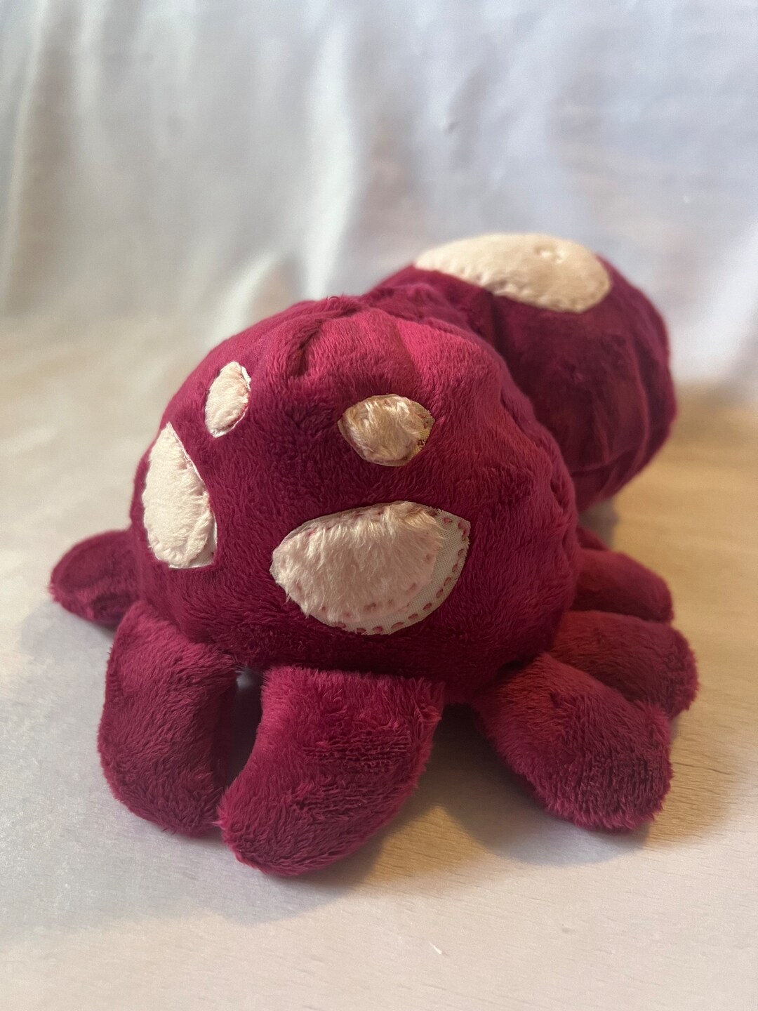 Burgundy Fuzzy Spider Plush - Etsy