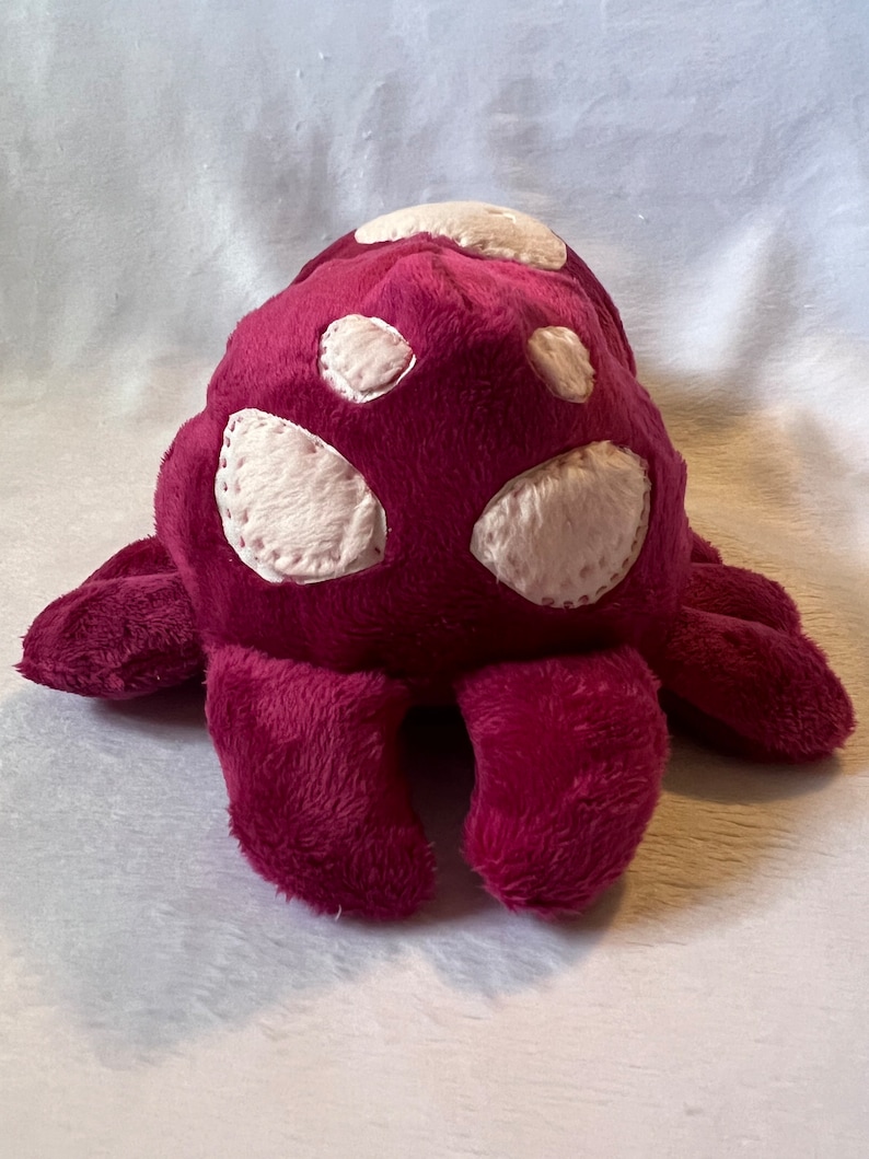 Burgundy Fuzzy Spider Plush - Etsy