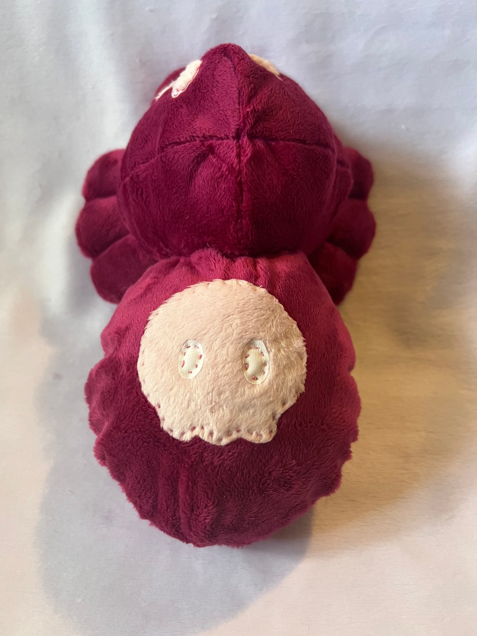 Burgundy Fuzzy Spider Plush - Etsy