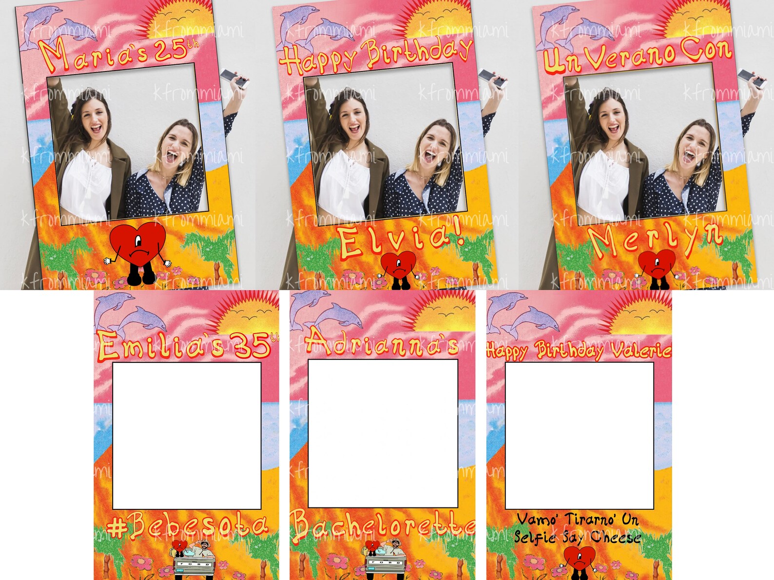 Selfie Frame Un Verano Sin Ti Inspired Digital File OR - Etsy