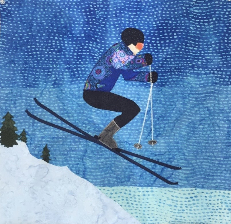 Downhill Skiing Raw Edge Applique Pattern - Digital Copy - Etsy