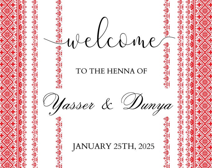 Henna Backdrop Banner Single Line - Etsy Canada