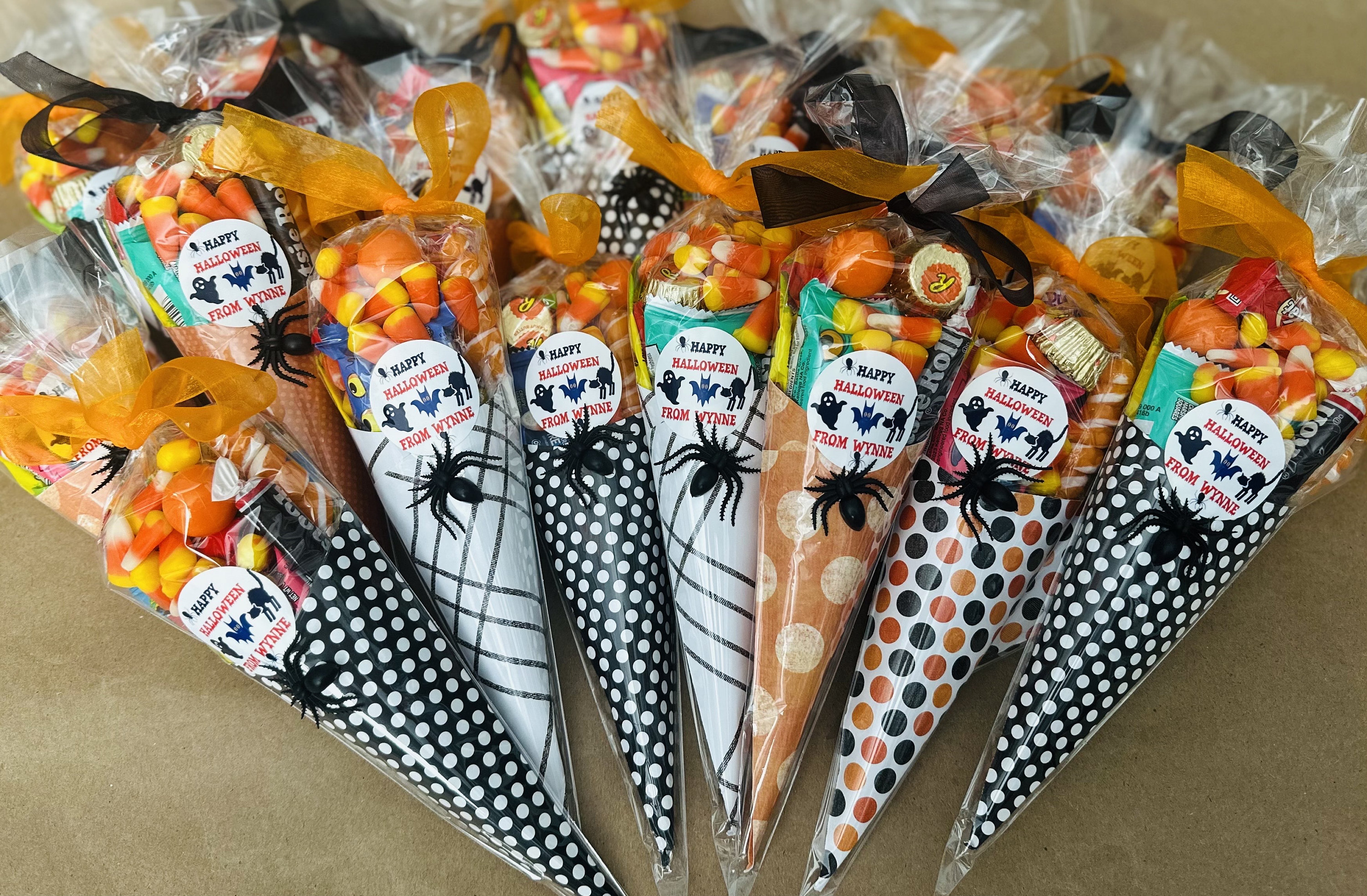 1 Halloween Candy Treat Cone Classroom Treats Boo Treats Prefilled ...