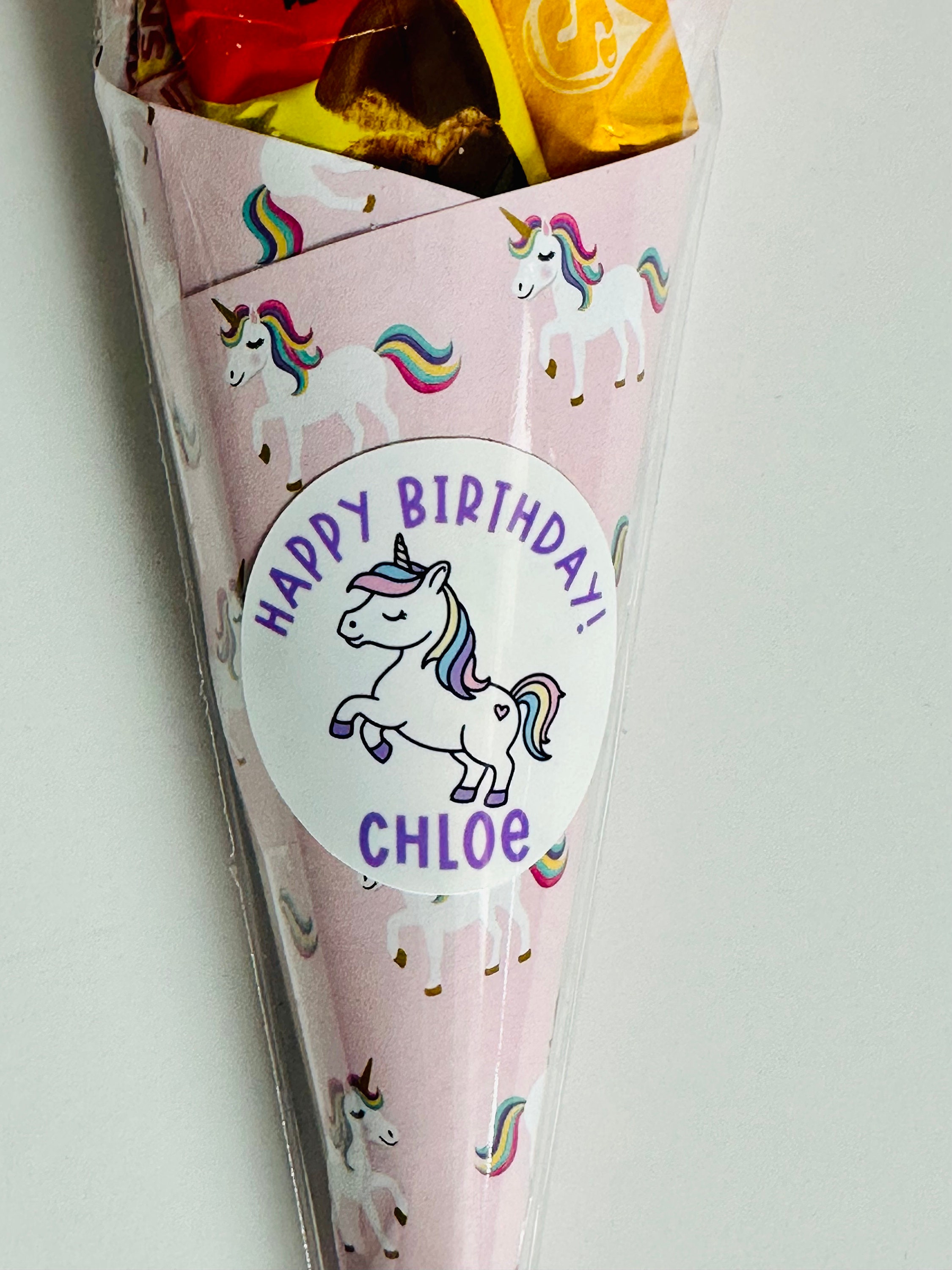 Happy Birthday Unicorn Sweet Candy Cones - Etsy