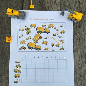 Construction Count and Graph Activity: Preschool Learning (PDF) - Etsy