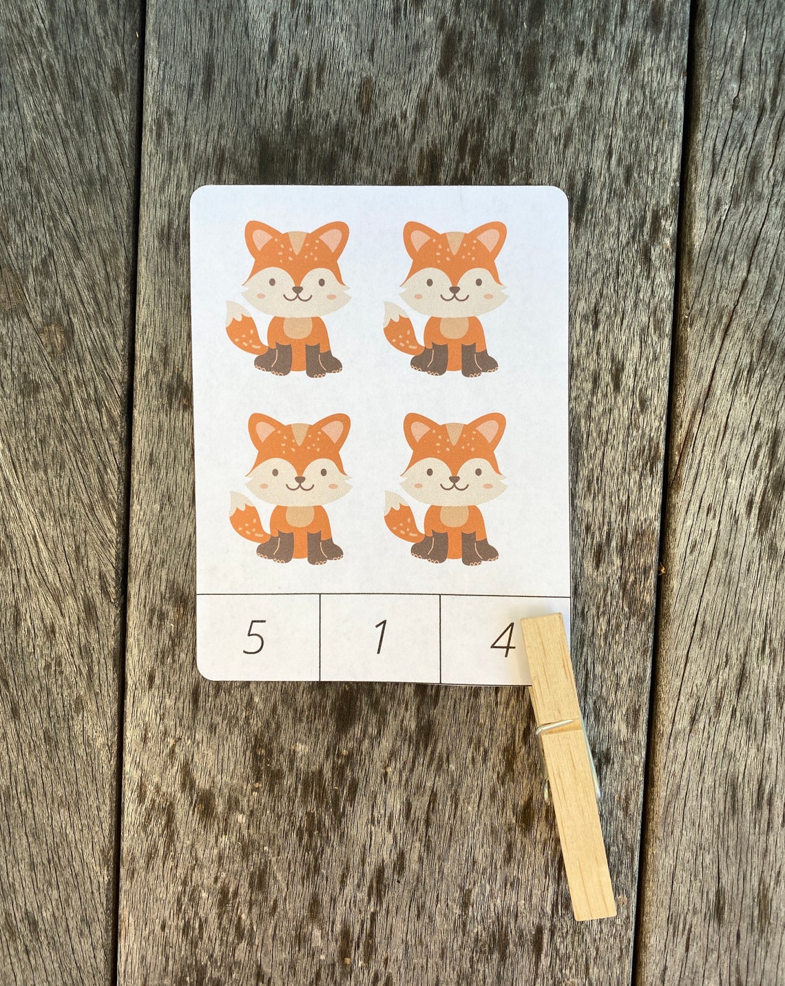 Woodland Animal Number Cards 1-9: Montessori Counting (digital Download ...