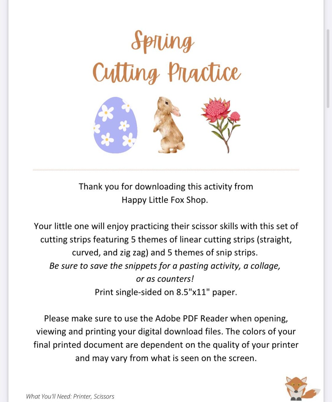 Printable Spring Cutting Worksheets - Spring & Easter Theme, Montessori ...