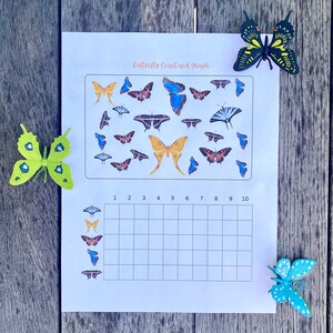 Printable Count and Graph Activity - Butterfly Theme, Learn to Count ...