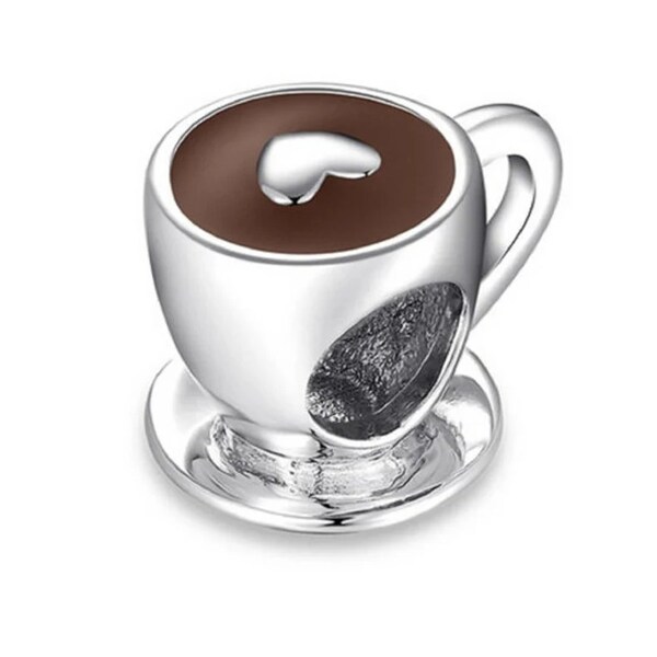 925 Coffee Cup Charm - Etsy