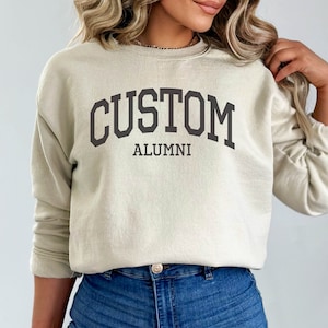 Custom School Alumni Sweatshirt, Custom College Alumni Sweatshirt ...