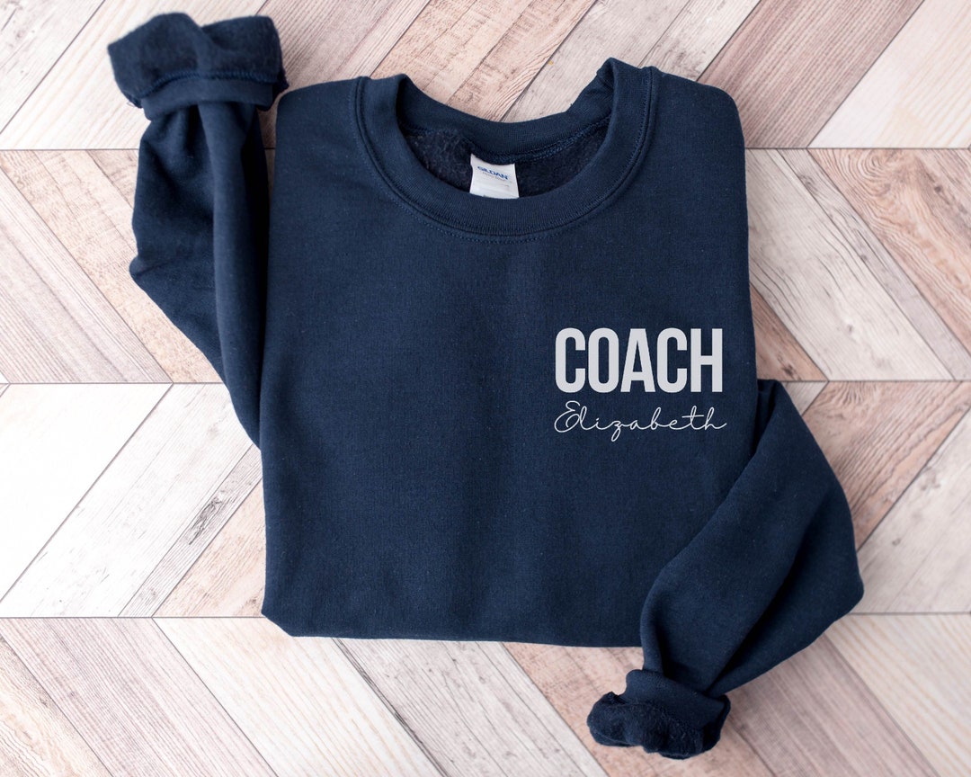Custom Coach Sweatshirt, Minimalist Team Coach Gift, Personalized Coach ...