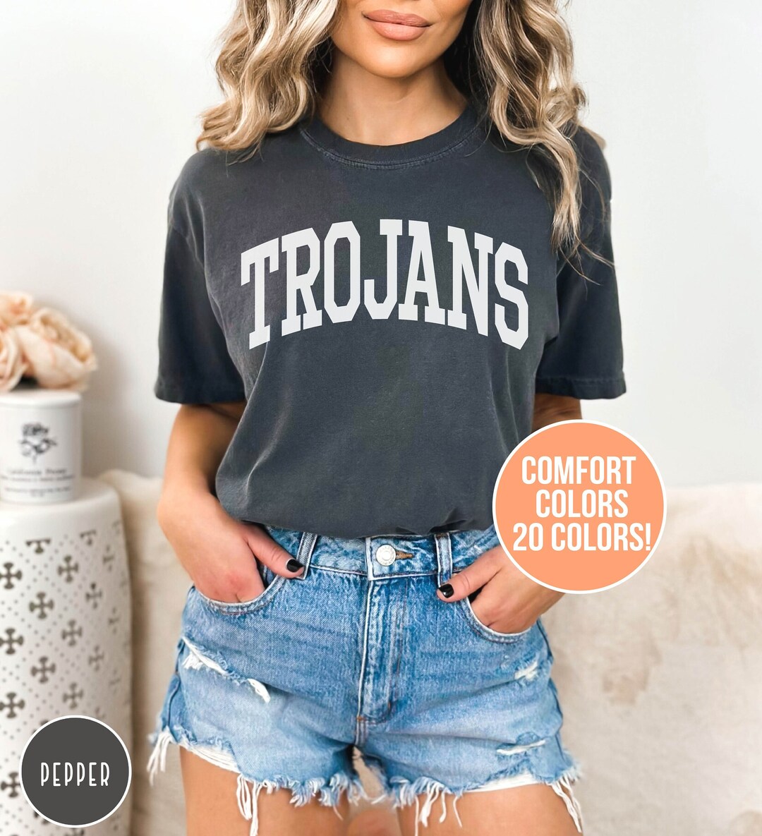 Trojans School Team Mascot Shirt, Trojans Shirt, Trojans Team Mascot ...