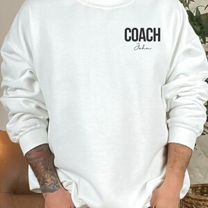 Custom Coach Sweatshirt, Minimalist Team Coach Gift, Personalized Coach ...