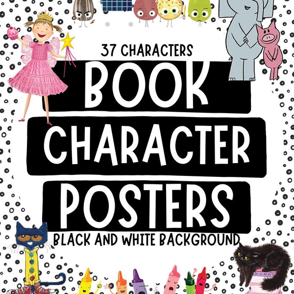 Childrens Character Poster - Etsy