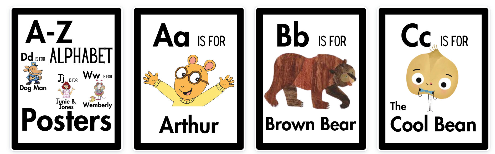 Book Character Posters Classroom Posters Classroom Decor - Etsy