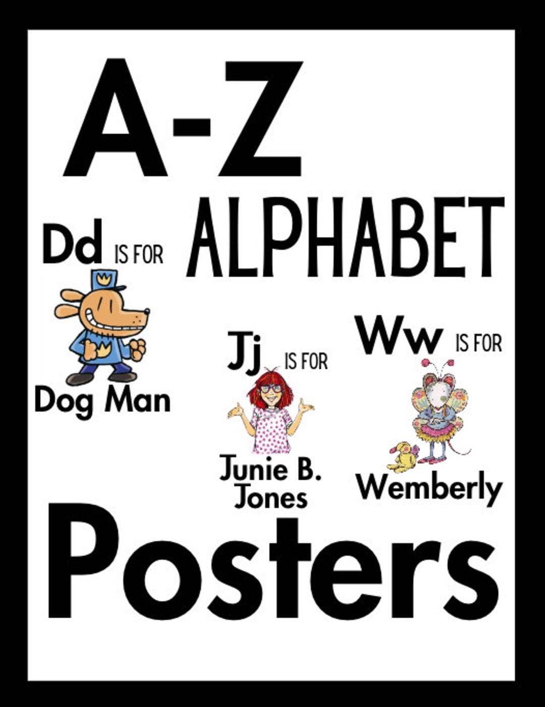 Book Character Posters Classroom Posters Classroom Decor - Etsy