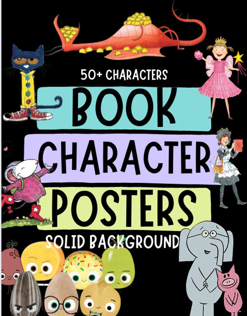 Book Character Posters / Classroom Library Posters / 60 Characters - Etsy