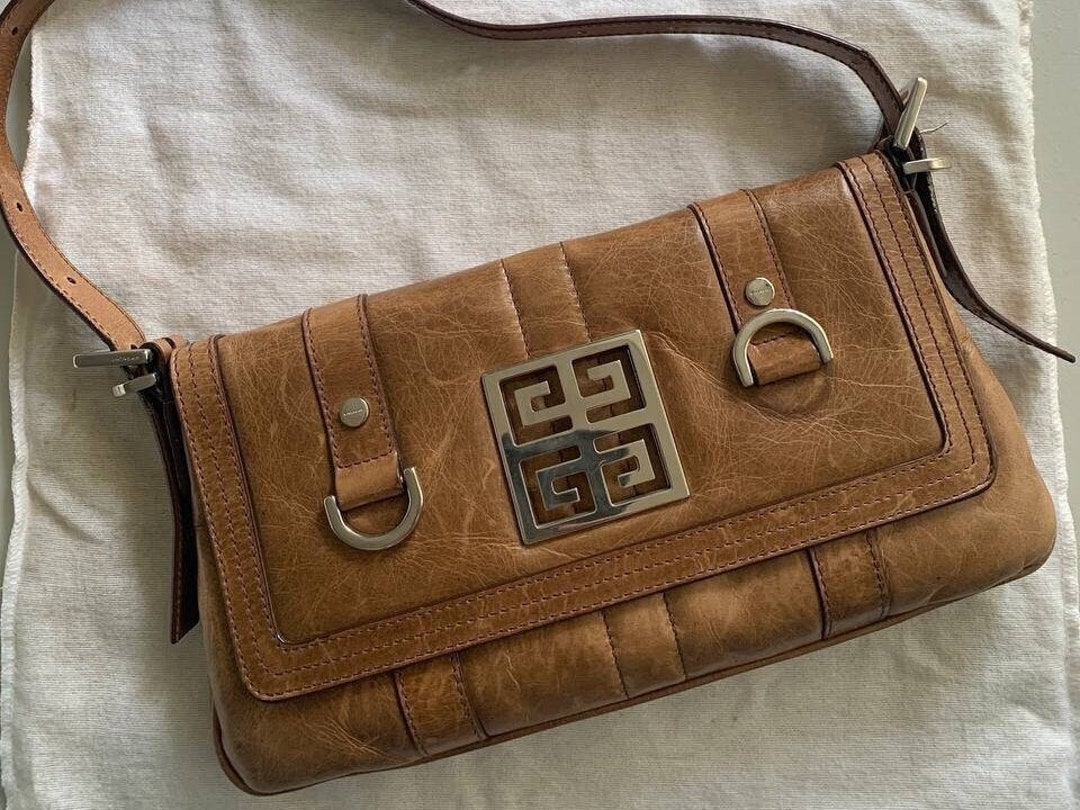 Givenchy 2004 Rare Brown Leather Shoulder Bag - Etsy