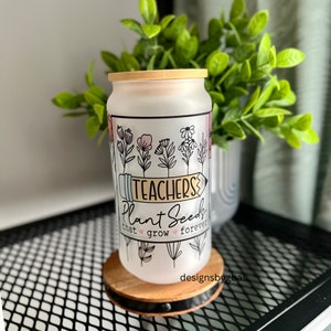 Teacher Glass 18oz Coffee Cup, Teacher Gift, Back to School Gift ...