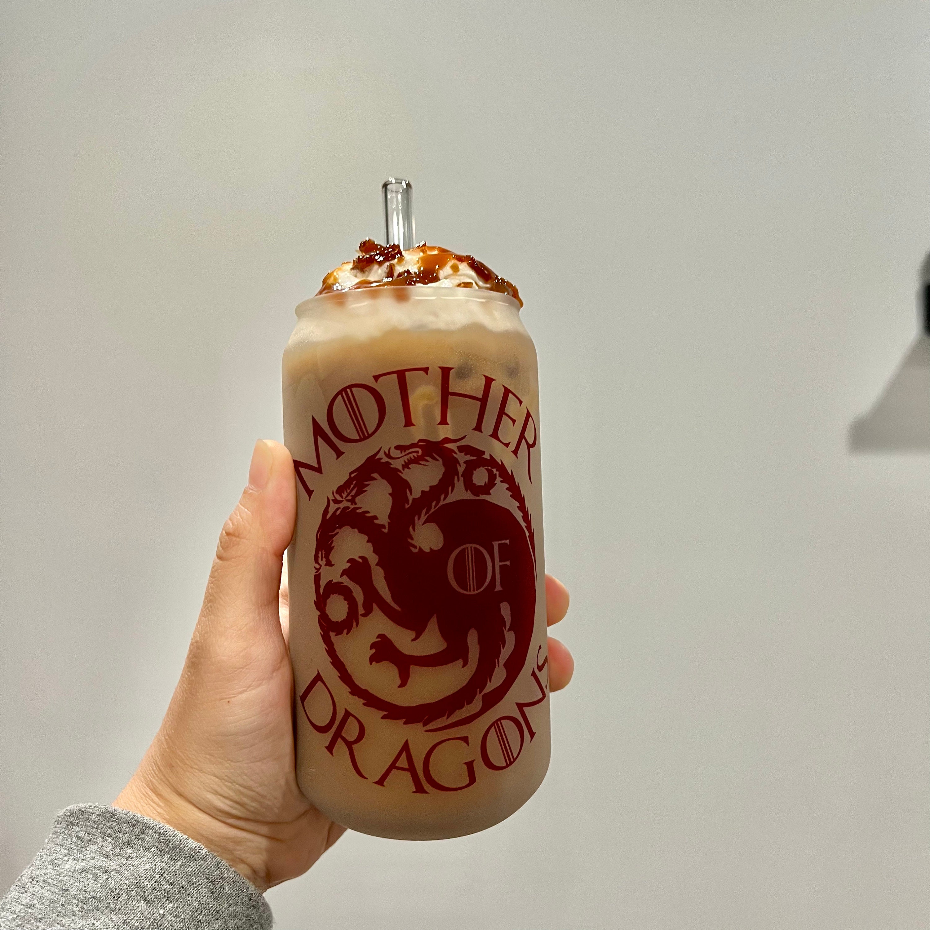 Mother of Dragons Frosted Glass Can GOT HOD Frosted - Etsy