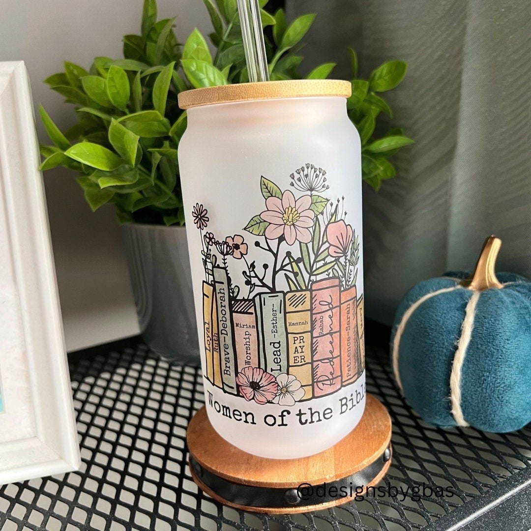 Christian Affirmations Tumbler 18oz Glass Can, Bible Affirmations ...