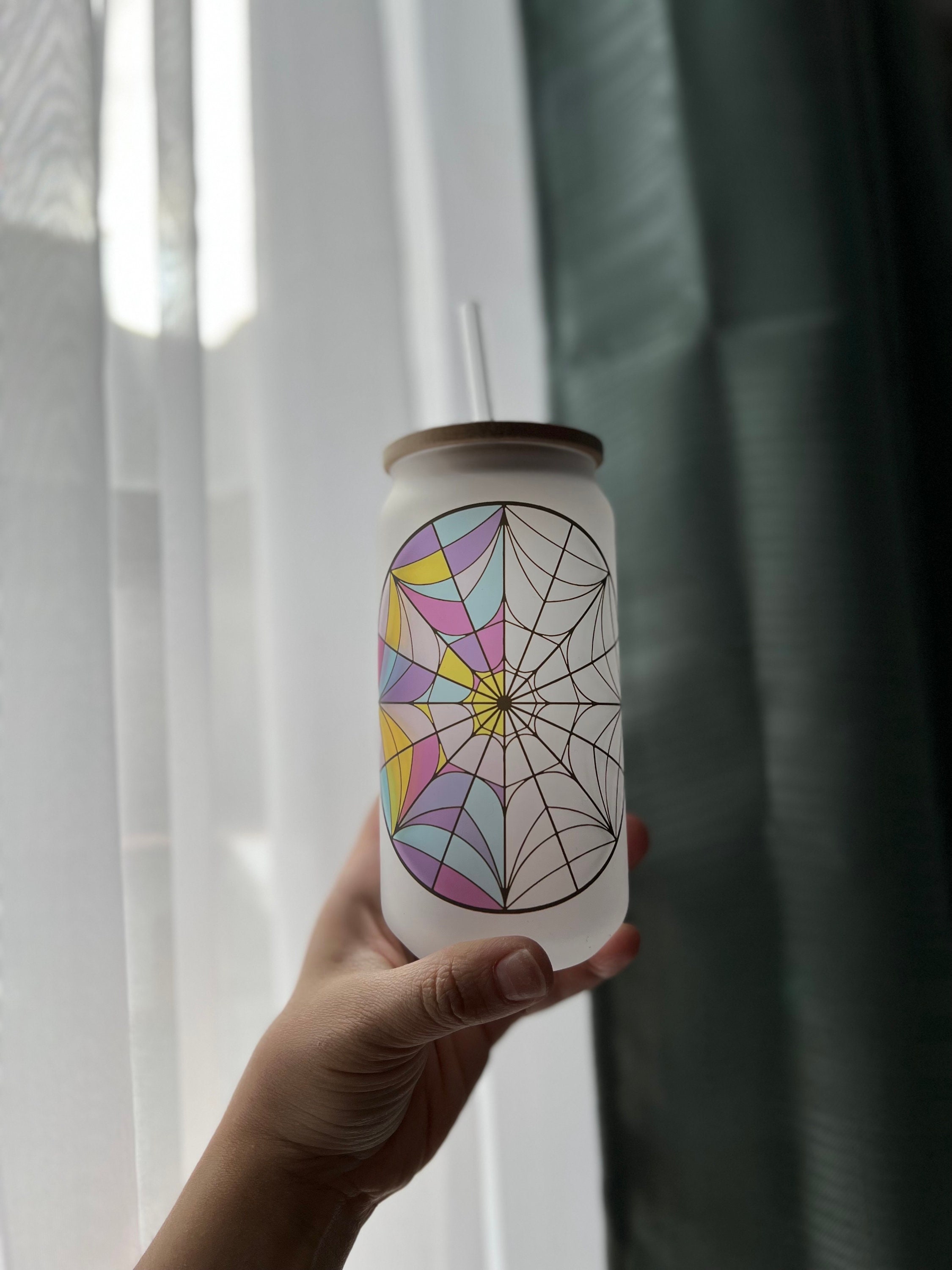 Ophelia Split Window Frosted Glass Can Wednesday Addams Frosted Glass ...