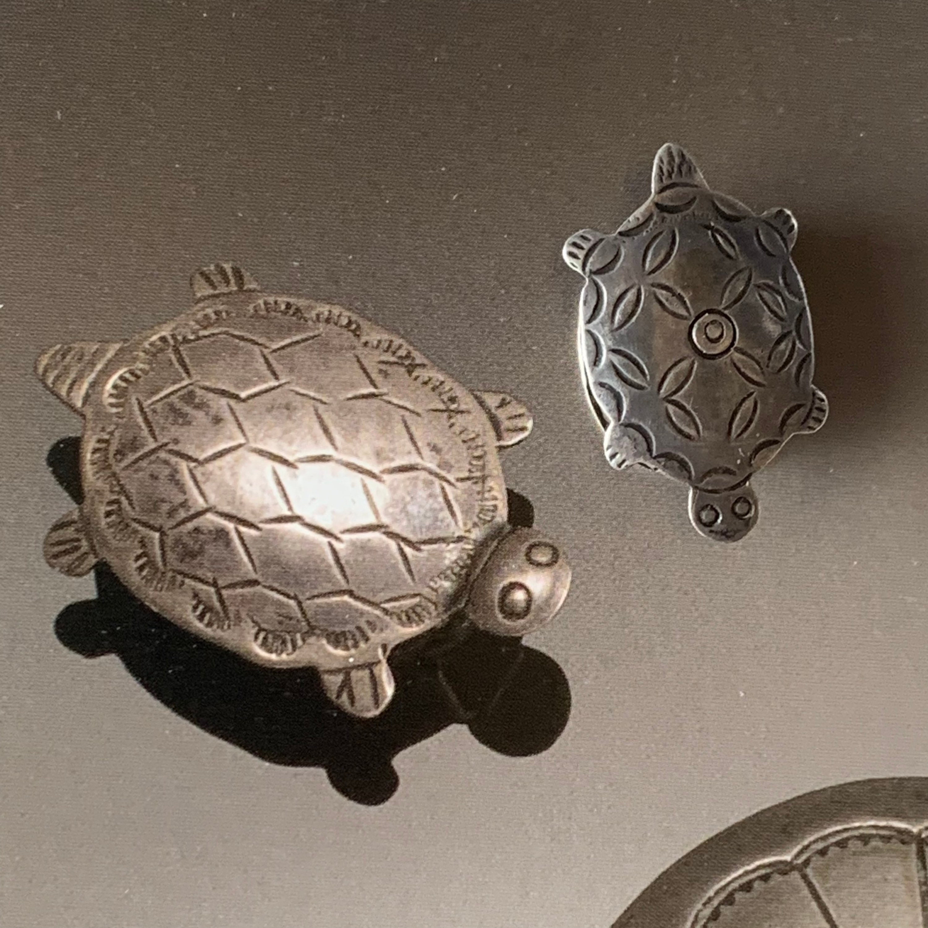 Rare 1940s Awa Tsireh Signed Solid Silver Turtle Pill Poison Box ...