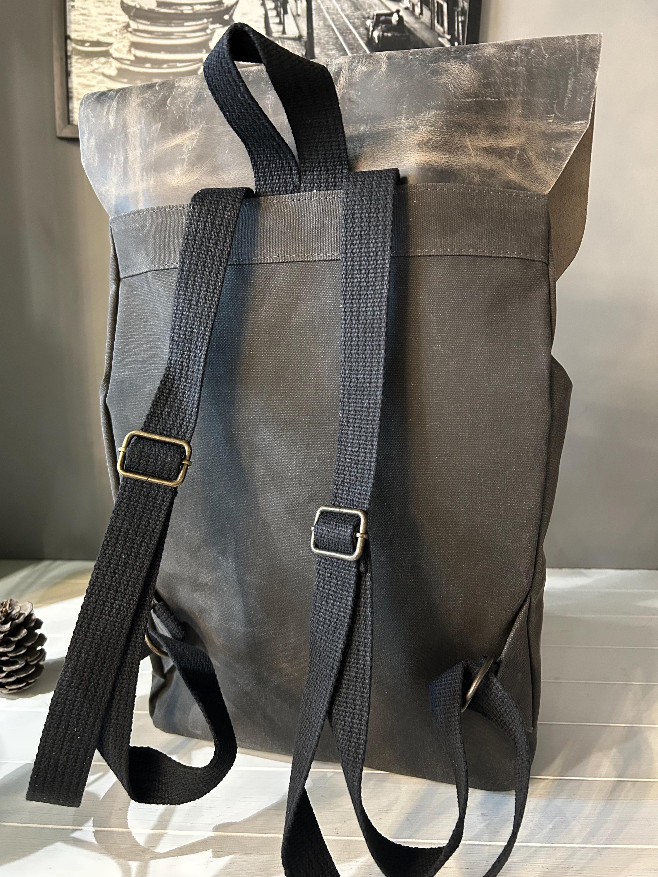 Handmade Waxed Canvas Backpack | Water-resistant Rucksack - Etsy