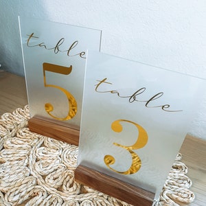 Frosted Acrylic Table Numbers - Wedding Signage - Table Signs - Table ...