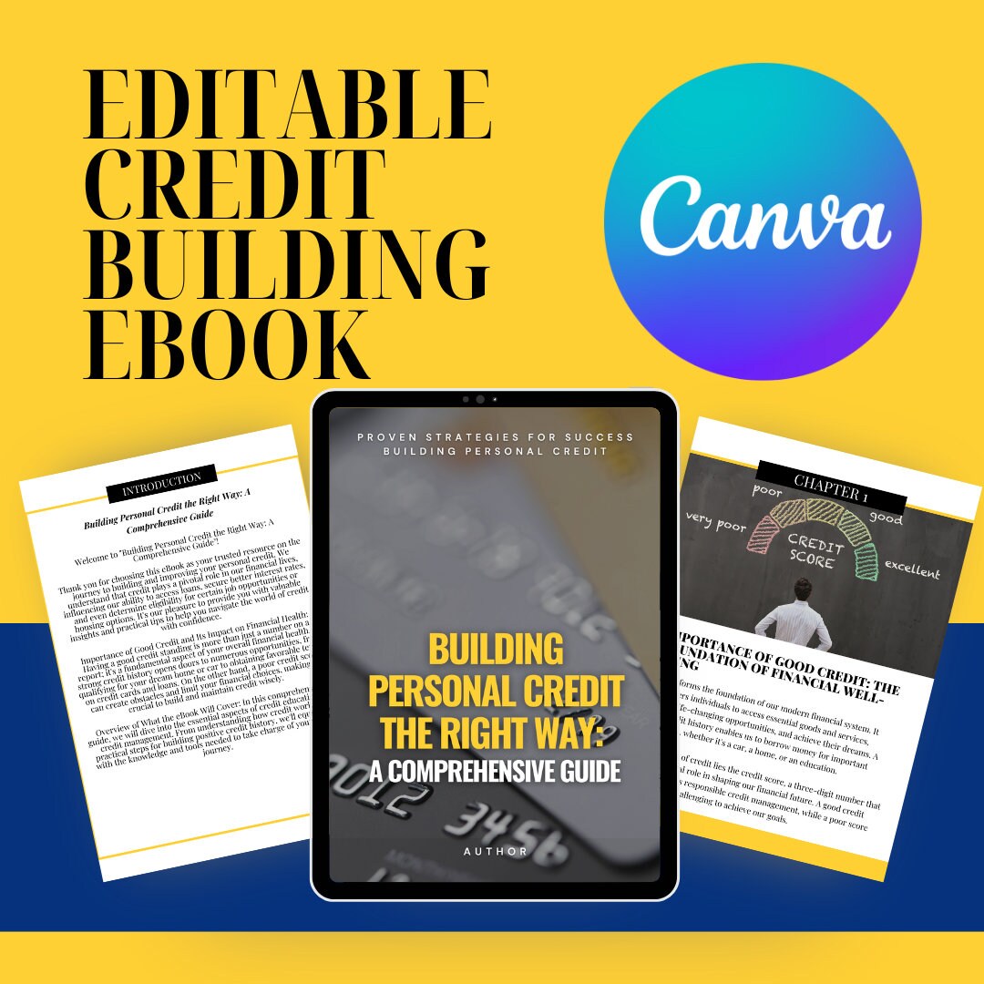 Credit Building Ebook for Personal Credit RESELL, Editable, Canva ...