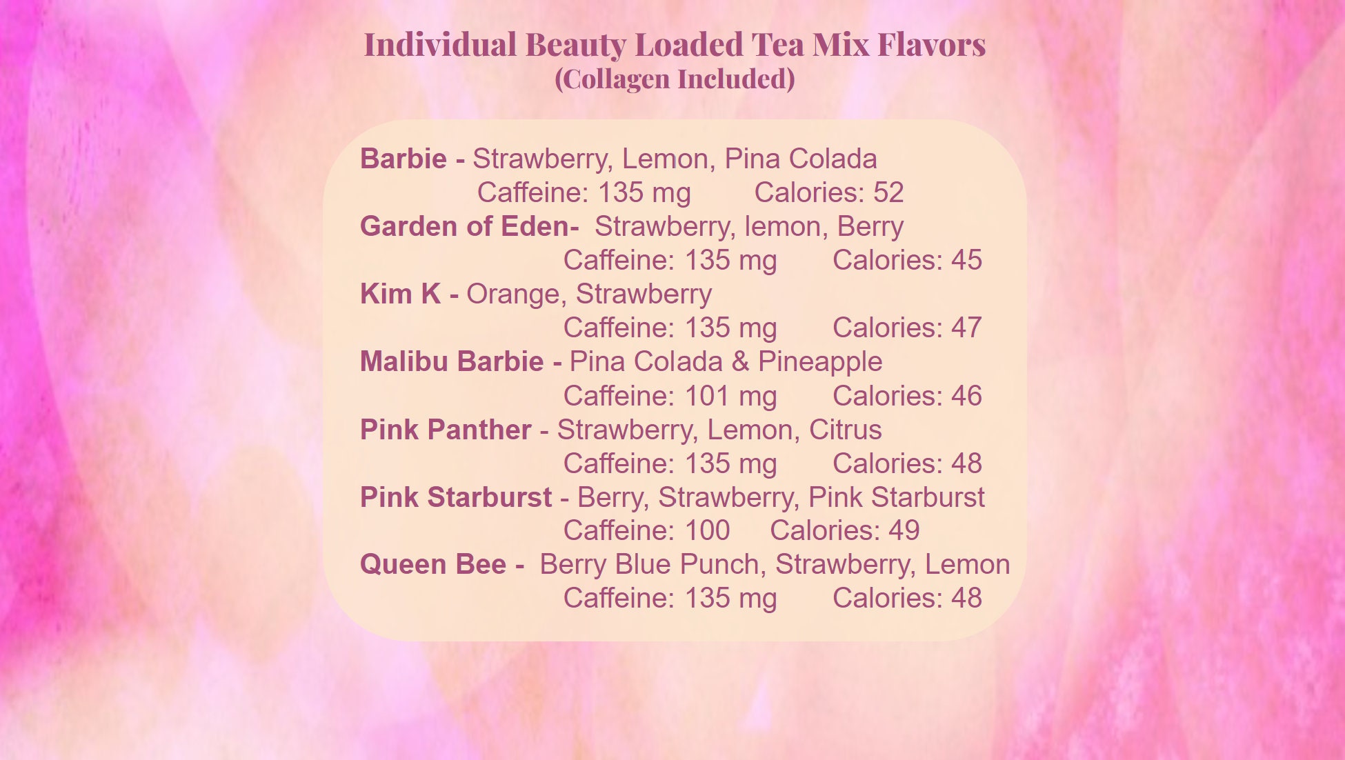 Loaded Beauty Boosted Tea Mixes Healthy Vitamin Tea - Etsy