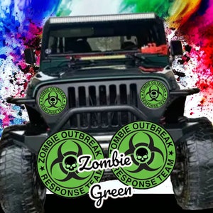 Zombies, Monsters & Hazard Series Headlight Decals - Etsy