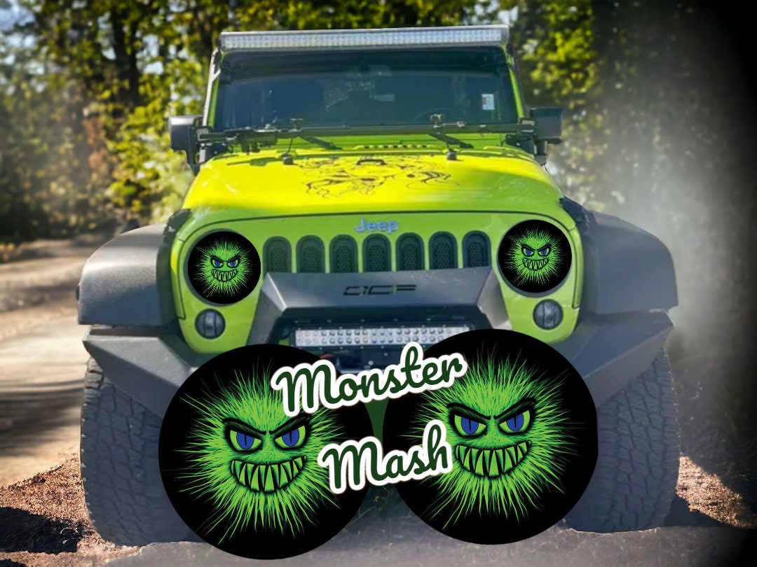 Zombies, Monsters & Hazard Series Headlight Decals - Etsy