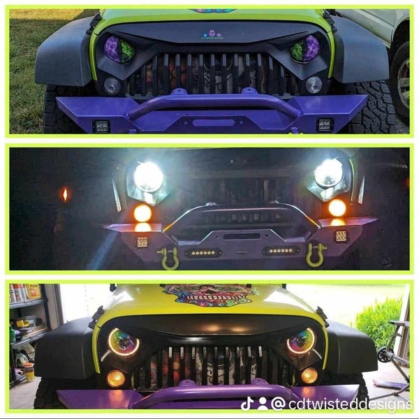 Headlight Eyes Decals - Etsy