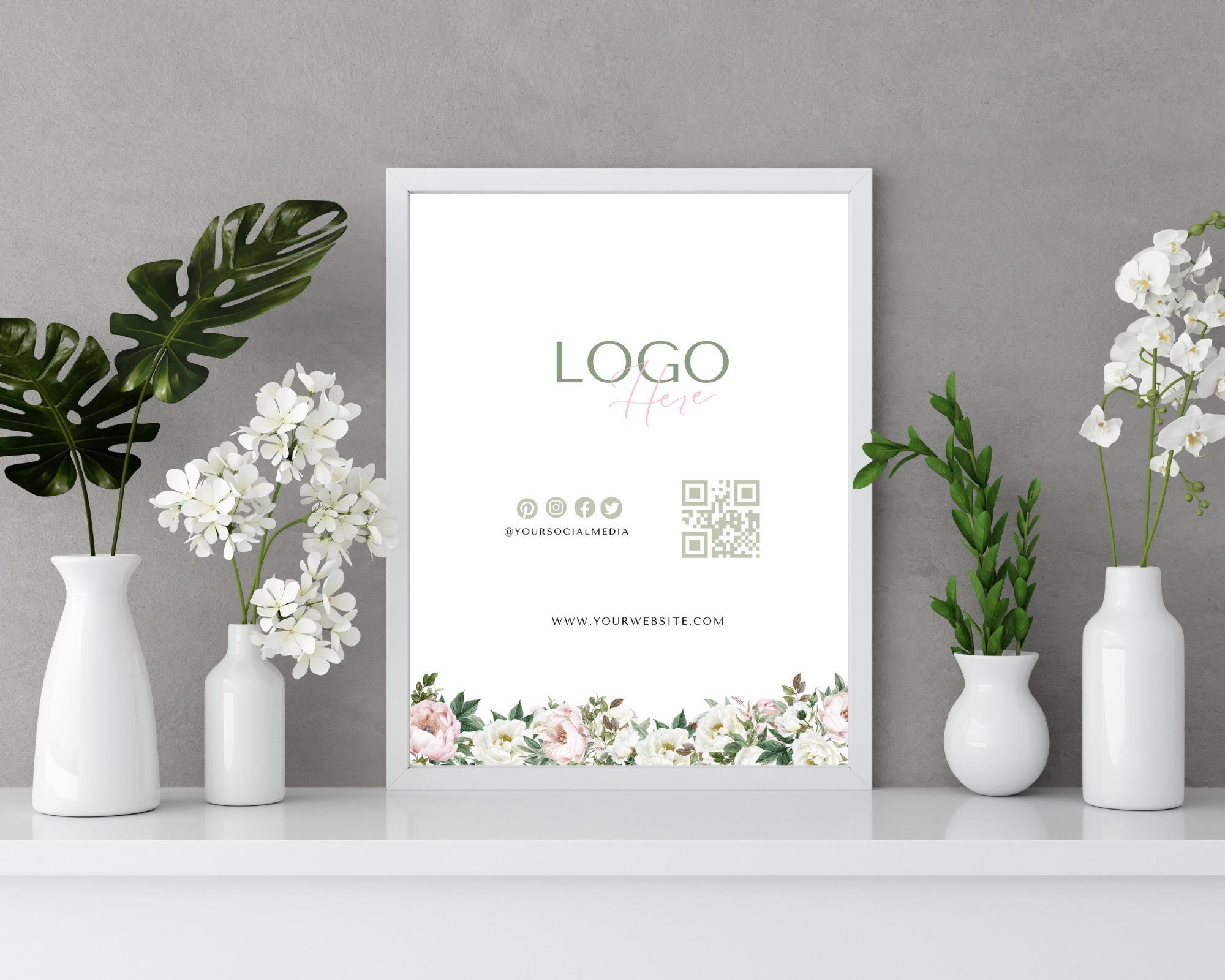 Editable Price List Template Bundle Pink Green Floral Price - Etsy