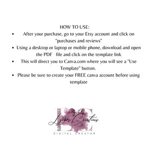 Editable Price List Template Bundle Purple Marble Agate - Etsy