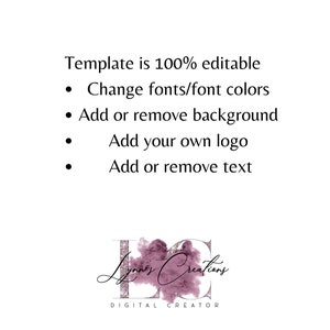 Editable Price List Template Bundle Purple Marble Agate - Etsy
