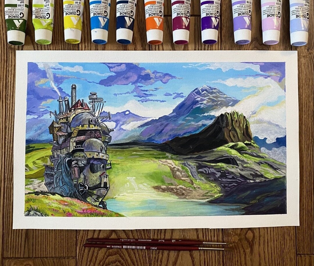 Anime Print Castle Wall Art birthday Gift, Christmas Gift, Holiday Gift ...