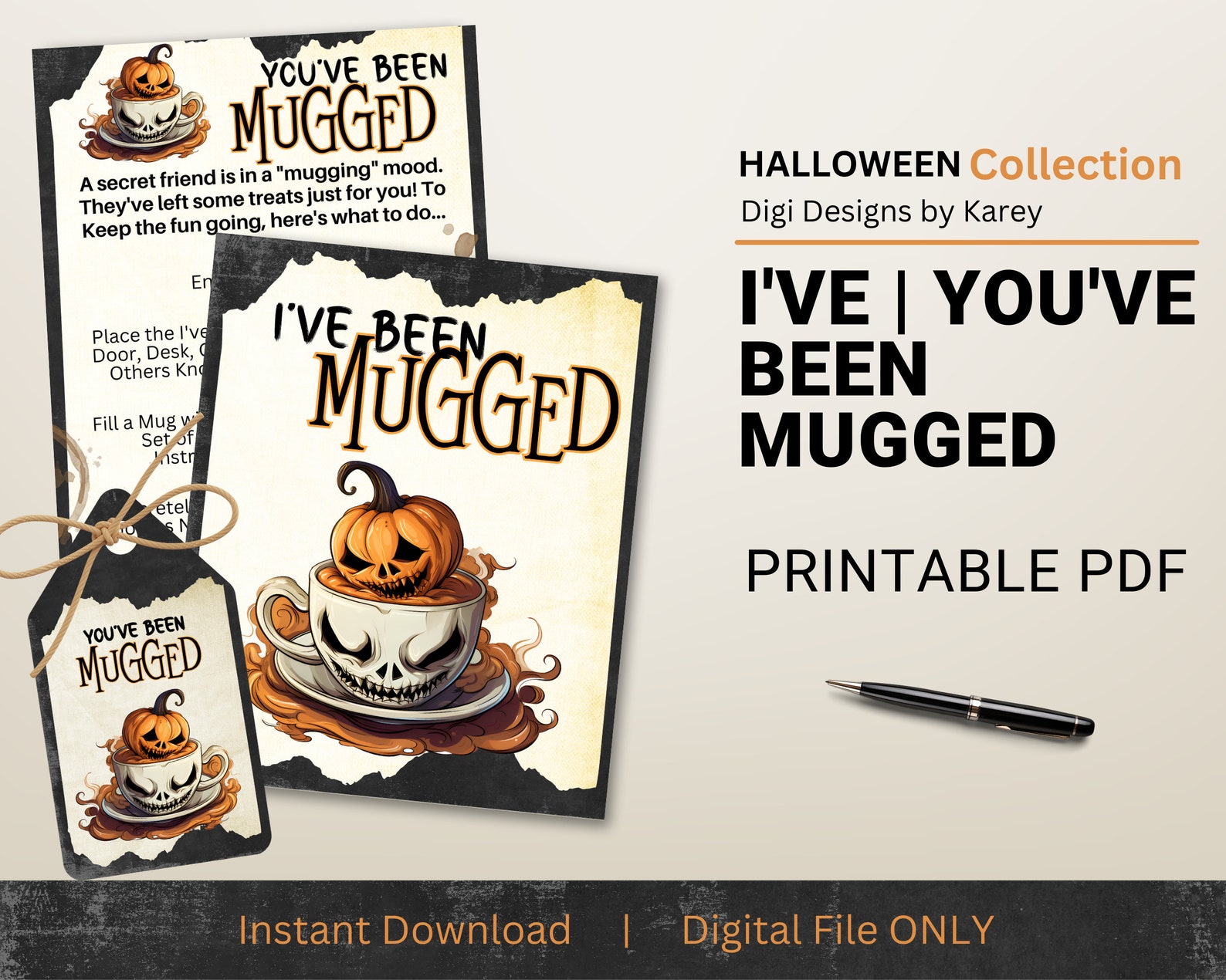 PRINTABLE PDF | You've Been Mugged | I've Been Mugged | Coffee Mug Game ...