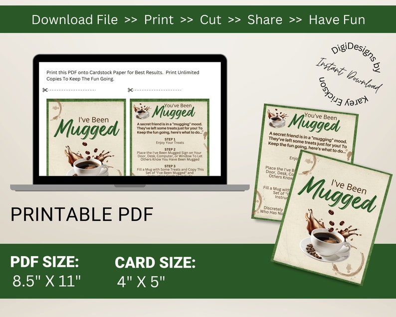 PRINTABLE PDF | You've Been Mugged | I've Been Mugged | Holiday Game ...