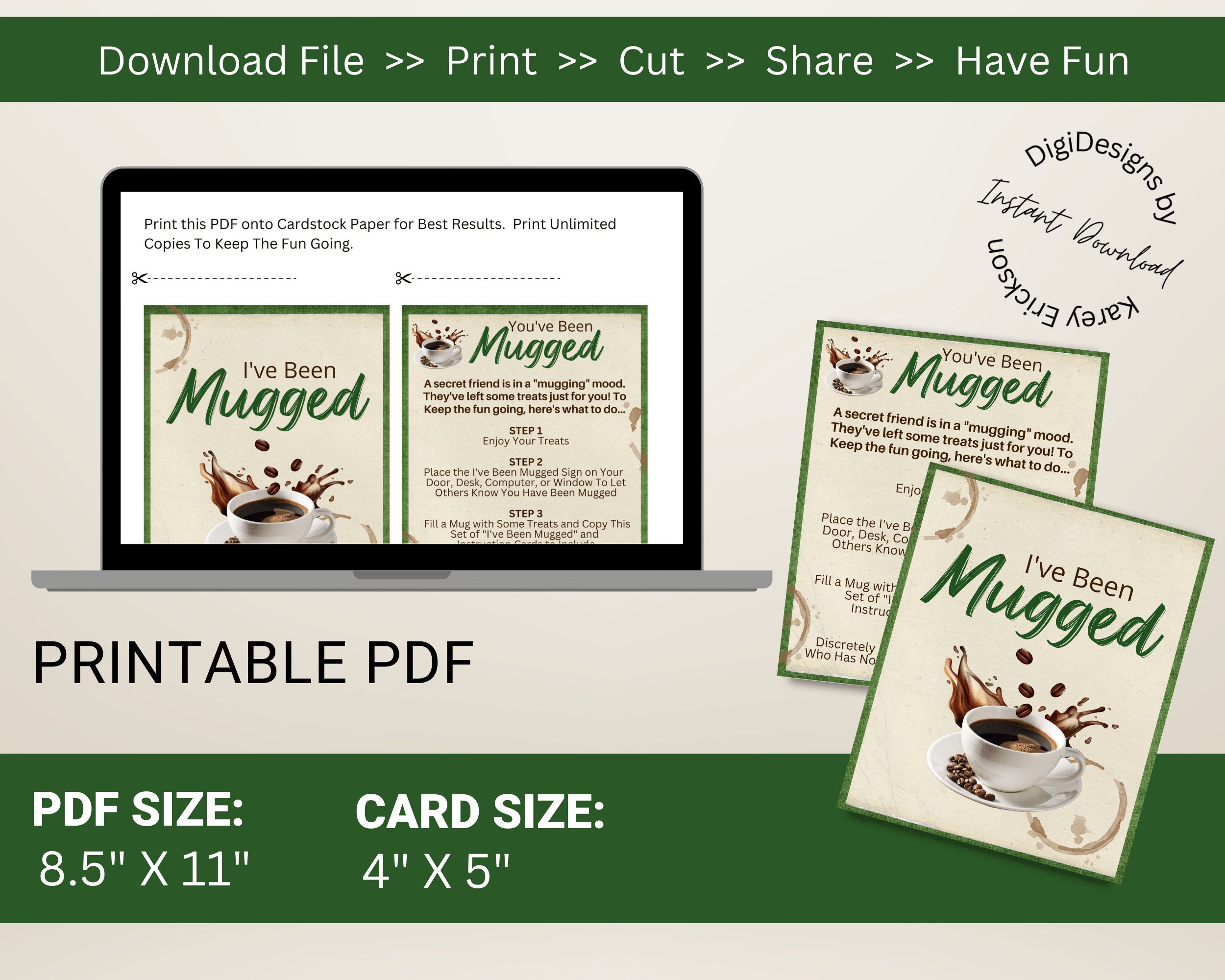 PRINTABLE PDF | You've Been Mugged | I've Been Mugged | Holiday Game ...
