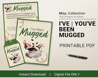 PRINTABLE PDF | You've Been Mugged | I've Been Mugged | Coffee Mug Game ...
