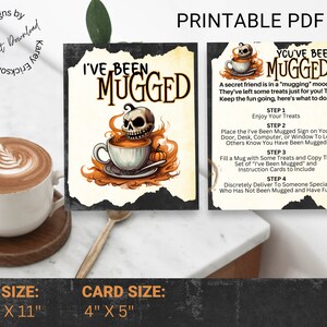 PRINTABLE PDF | You've Been Mugged | I've Been Mugged | Coffee Mug Game ...