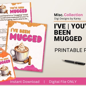 PRINTABLE PDF | You've Been Mugged | I've Been Mugged | Coffee Mug Game ...