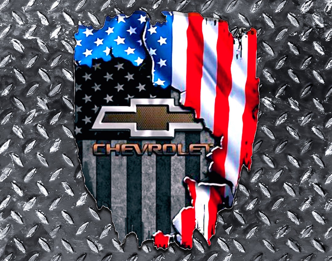 Chevy American Flag & Diamond Plate Tumbler Skin - Etsy