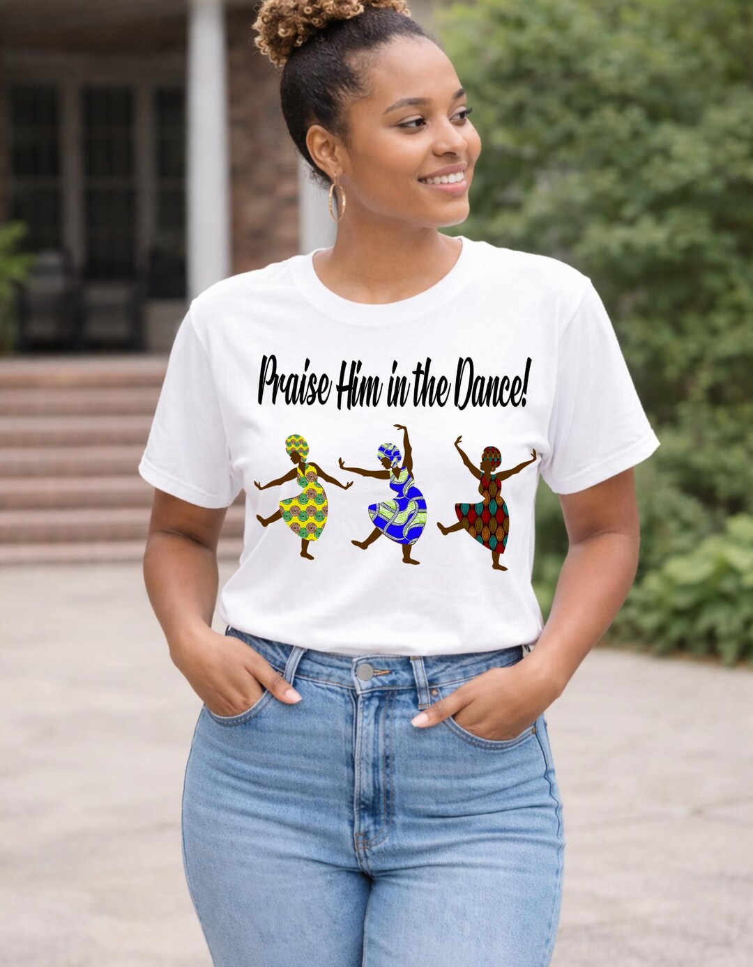 Praise Dance Shirt for Women, Black Christian Graphic Tee, Afrocentric ...